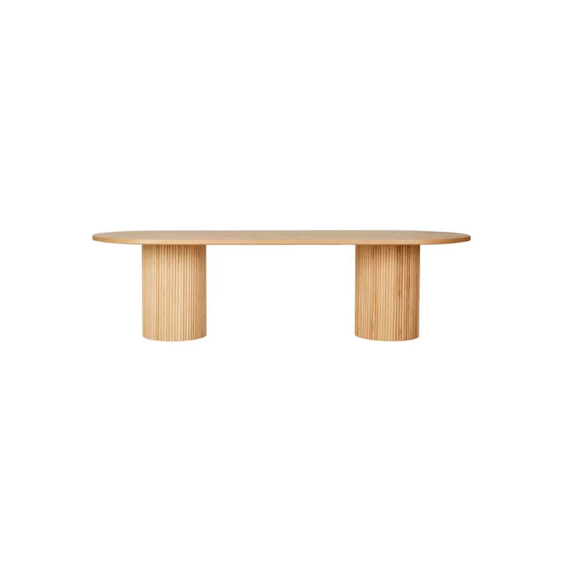 Benjamin Ripple Oval Dining Table in Ash – Sofa & Soul