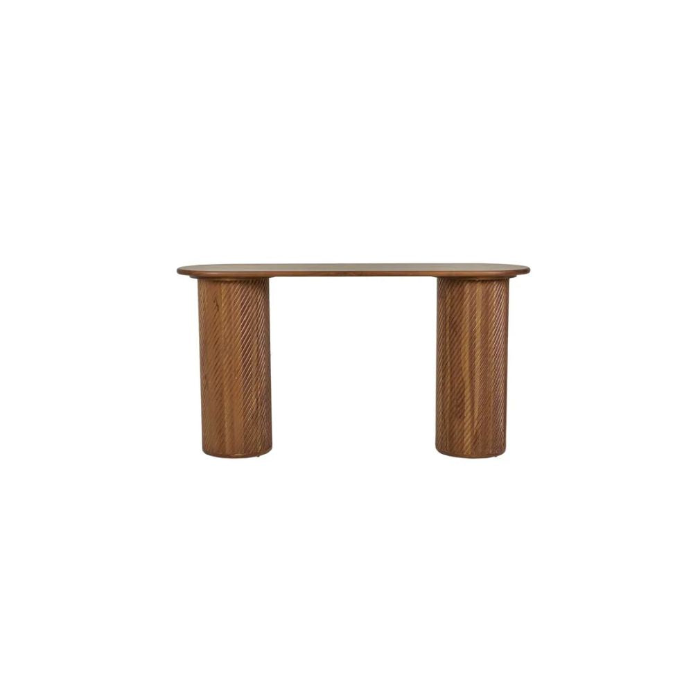 Orion Pillar Console in Teak – Sofa & Soul